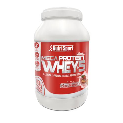 Mega Protein Whey +5 para mucho desgaste muscular.